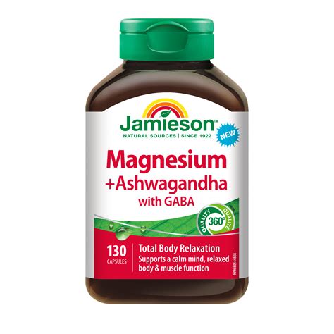 Jamieson Magnesium With Ashwagandha And Gaba For Relaxation Jamieson