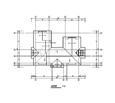 某市六款别墅住宅楼建筑设计施工cad图纸（含说明）图纸设计说明土木在线