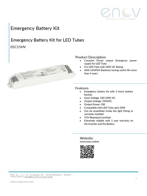 Enov Data Sheet Eec15hv 5w Pdf Alternating Current Power Inverter
