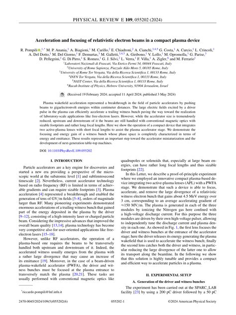 Pdf Acceleration And Focusing Of Relativistic Electron Beams In A