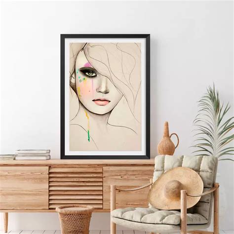 Impression Sur Toile Portrait Division│ Tableau Femme│hexoa