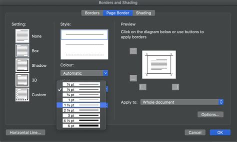 How To Change The Border Width And Colour In Microsoft Word