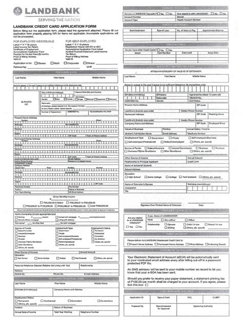Landbank Credit Card Form Pdf Pdf