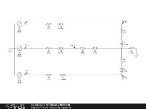 Percobaan Unit RL CircuitLab