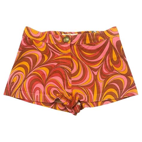 Сeline Shorts Pink Barbie Style Barbiecore Abstract Print For Sale At 1stdibs