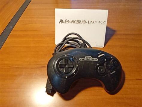 Oem Sega Genesis 3 Button Controller Model 1650 Black Tested