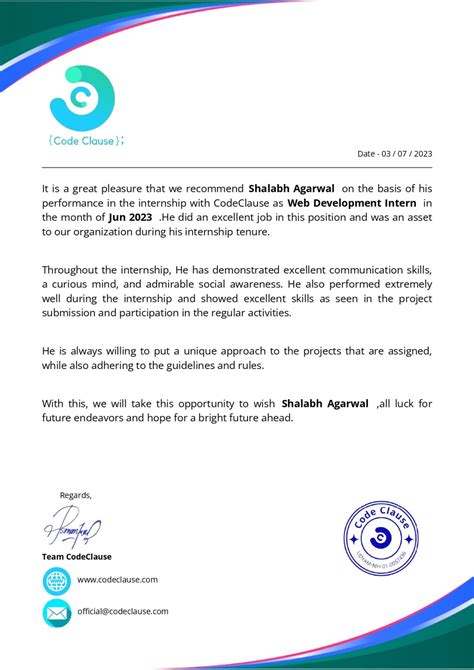 shalabh agarwal on linkedin webdevelopment internship codeclause