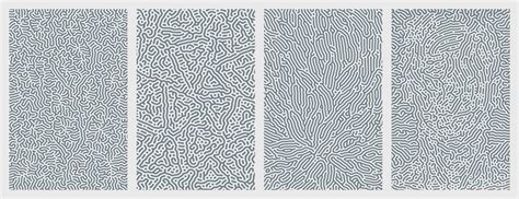 a pack of organic turing abstract line patterns for background design