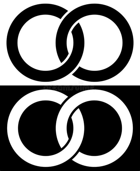 Interlocking Icon Vector Set Combine Illustration Sign Collection Interconnection Symbol