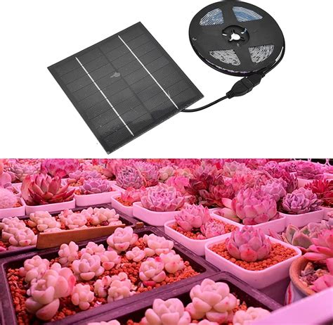 Asixxsix Led Grow Lights Strips Solar Powered Full Spectrum Portable