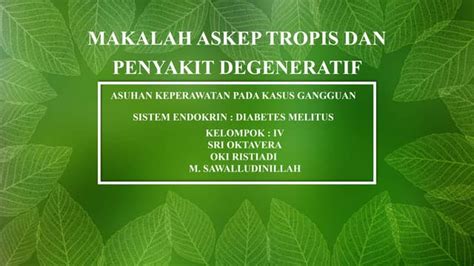 Asuhan Keperawatan Diabetes Mellituspptx