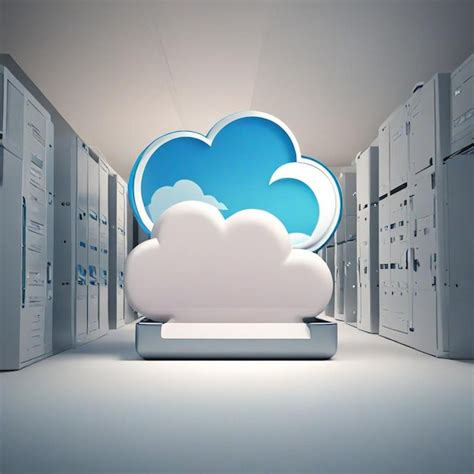 Shot Of Data Center With Multiple Rows Of Fully Operational Server