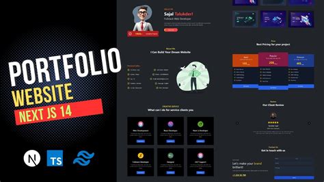 Modern Portfolio Website Using Next Js 14 React Next Js Typescript And Tailwind Css Youtube