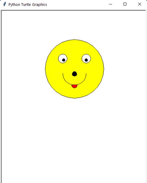 Draw A Smiling Face Using Python Turtle 😊 Emoji Techdecode Tutorials