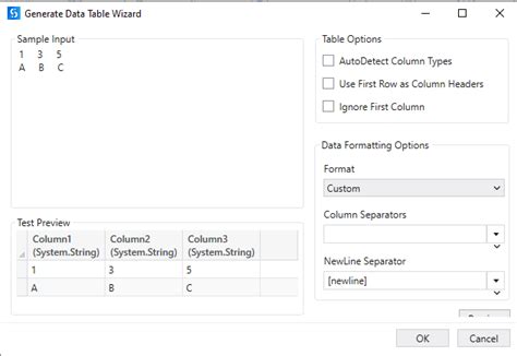 In The Generate Datatable Activity How To Use 5 Spaces As A Column