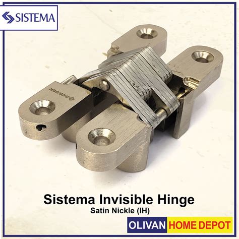 Sistema Invisible Hinge Hidden Hinge Concealed Cross Door Hinge Satin Nickel Ih203 204 208 212