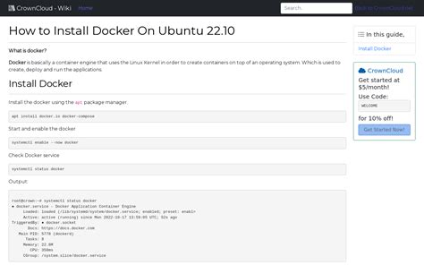 Crowncloud Wiki How To Install Docker On Ubuntu 22 10