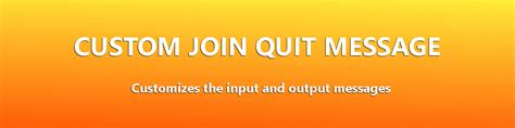 Custom Join Quit Message SpigotMC High Performance Minecraft