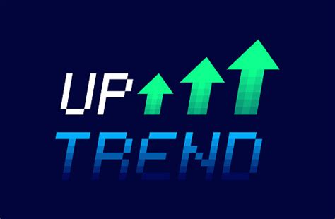 어두운 배경에 격리된 화살표가 있는 상승 추세 8 비트 픽셀 아트 증권 거래소 개념입니다 상인 이익 벡터 그림 개념에 대한 스톡 벡터 아트 및 기타 이미지 Istock