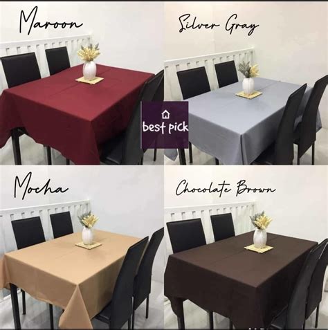 Plain Table Cloth 4 6 8 10 Seater Lazada Ph
