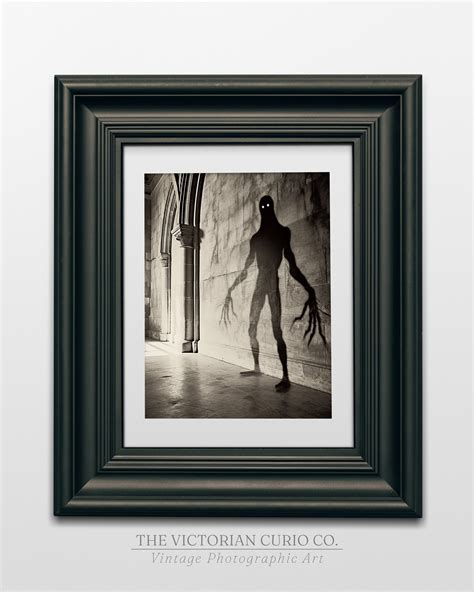 Scary Shadow Entity Print Printable Classic Horror Art Eerie Etsy