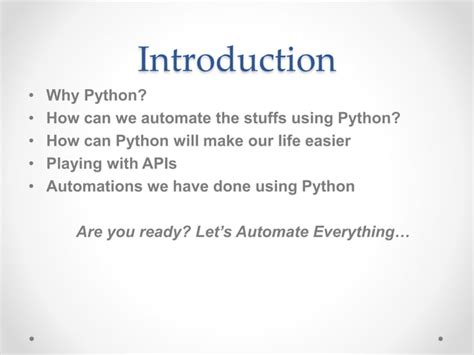 Automate Using Python Ppt