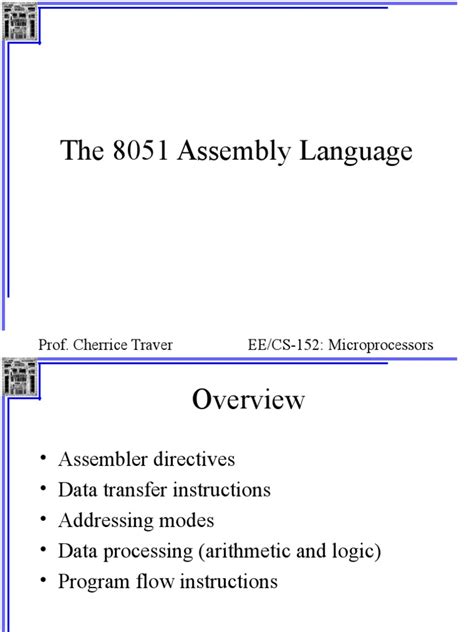 The 8051 Assembly Language Pdf Assembly Language Central Processing Unit
