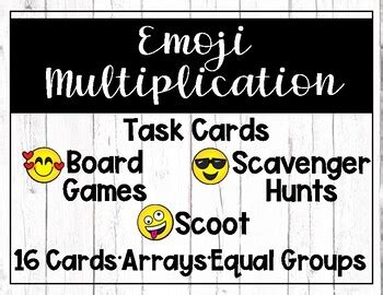 Emoji Multiplication Task Cards By Miss T Teaches TpT