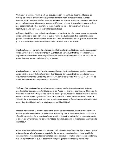 Variables Es una tema muy interesante de la materia de Bioestadística que nos ayuda a