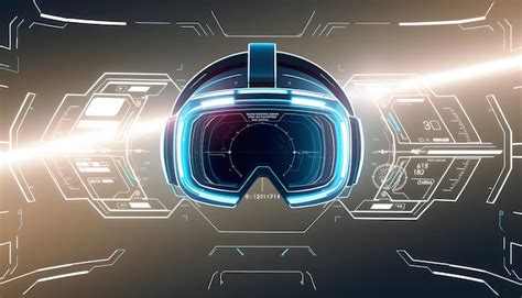 Virtual Reality Futuristic Vr Headup Display Design Futuristic Vector Hud Interface Screen