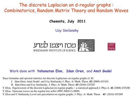 Ppt The Discrete Laplacian On D Regular Graphs Combinatorics