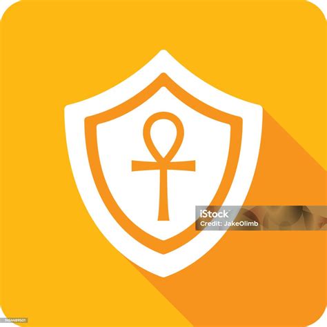 Shield Ankh Icon Silhouette Stock Illustration Download Image Now
