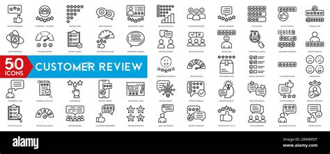 Customer Review Icon Collection Rating Testimonials Quick Response