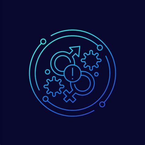 Premium Vector Std Icon Sexual Transmitted Disease Linear Design