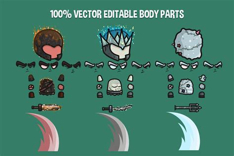 Elemental Chibi D Game Sprites CraftPix Net