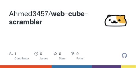 Github Ahmed Web Cube Scrambler