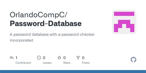 github orlandocompc password database a password database with a