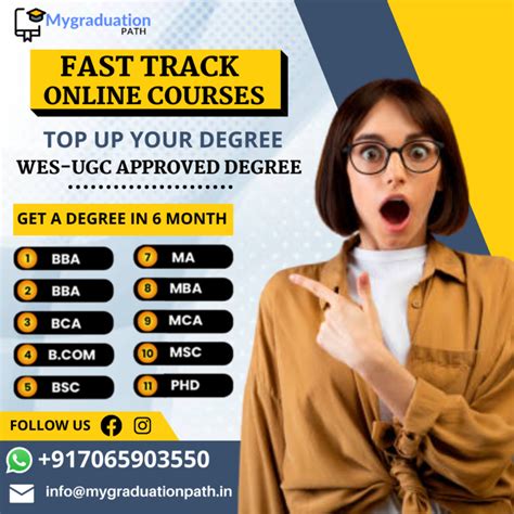 fast track bca mca bsc it msc it bba mba ba ma mygraduationpath online fast track