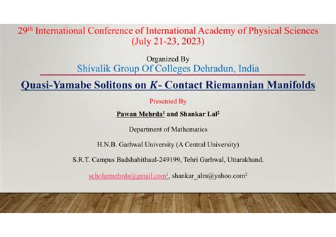 Pdf Quasi Yamabe Solitons On Contact Riemannian Manifolds