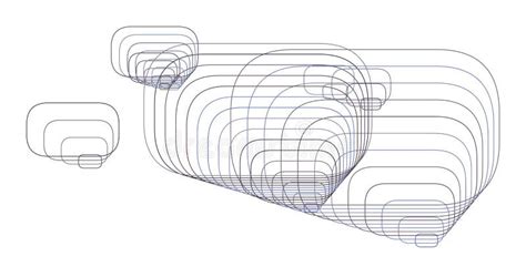 Shape Of Rounded Rectangle Abstract Geometric Background Pattern Illustration Style Messy