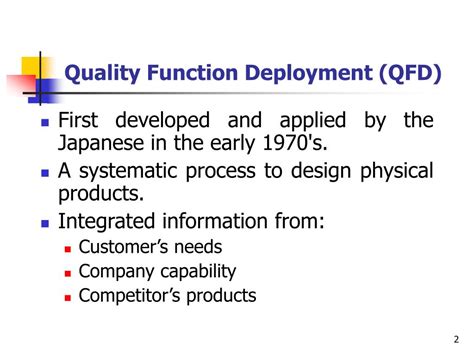 PPT Quality Function Deployment QFD PowerPoint Presentation Free Download ID
