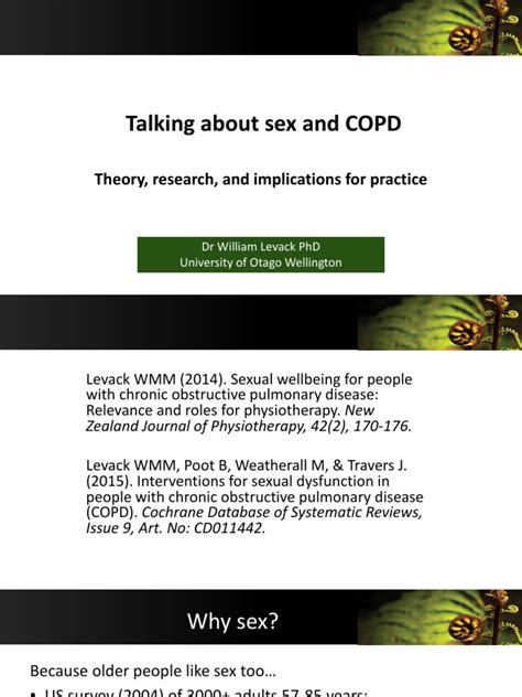 Talking About Sex And Copd Presentation Slides Pdf Sexual Dysfunction Sex
