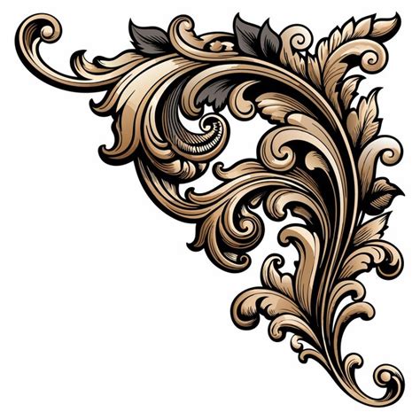 Ornate Floral Design Element Elegant Flourish Premium Ai Generated Vector