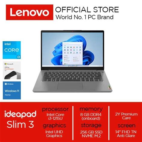 Jual Lenovo Ideapad Slim I Iau Rj Cvid Ci U Gb Gb Fhd Blk Win Ohs Grey