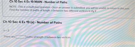 Solved Ch 10 Sec 4 Ex 19 Main Number Of Paths Note This