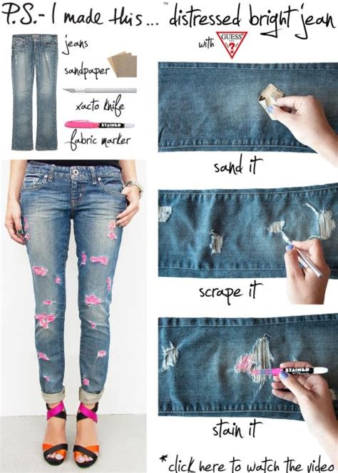52 Diy Ripped Jeans How To Make Natural Looking Distressed Jeans