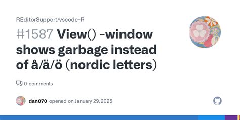 View Window Shows Garbage Instead Of åäö Nordic Letters · Issue