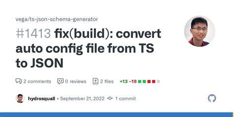 Fixbuild Convert Auto Config File From Ts To Json By Hydrosquall · Pull Request 1413 · Vega