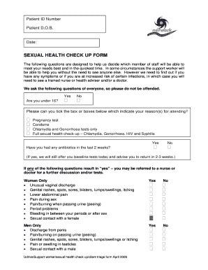 Health Check Up Form Fill Online Printable Fillable Blank PdfFiller
