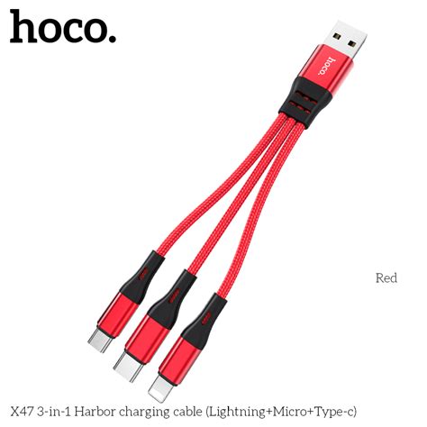 Cáp sạc đa năng 3 In 1 Hoco X26 Lightning Micro USB Type C